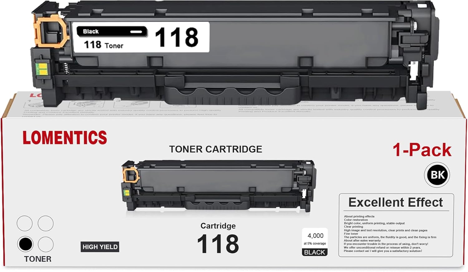 Amazon.com: 118 Toner Cartridge 1 Black 118 Toner Loment Compatible Replacement for Canon 118 ...