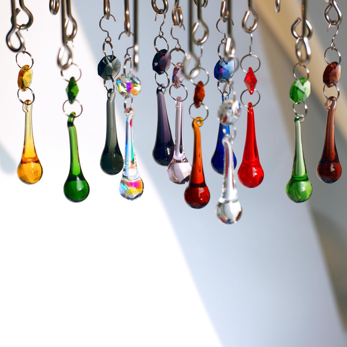 Amazon.com: GOLDENHAITAI 12pcs Raindrop Crystal Chandelier Prisms Parts ...