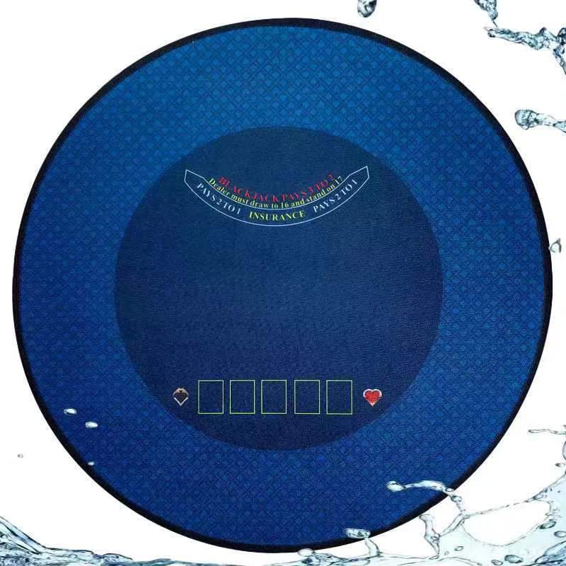 Amazon.com: BALIKEN Round 58'' x 58'' Texas Hold'em and Blackjack Table ...