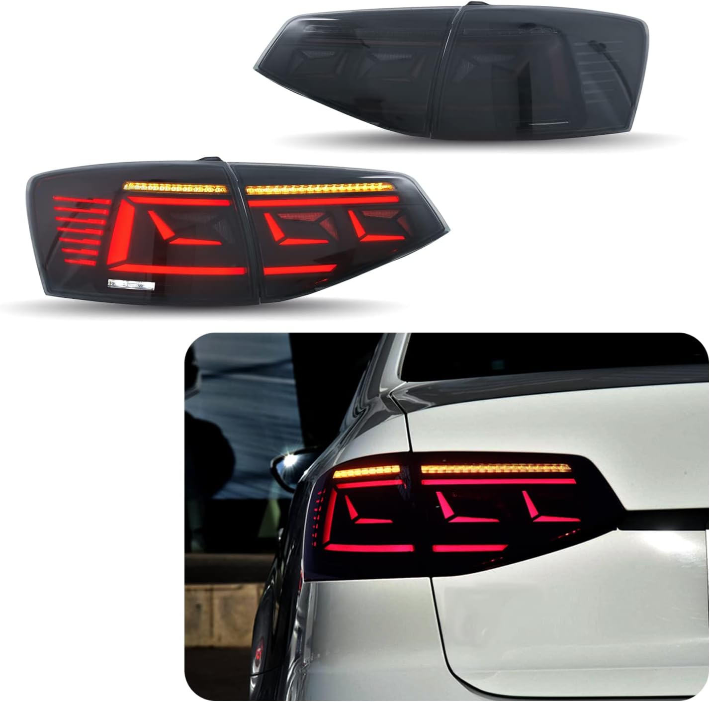 Amazon.com: Inginuity Time LED Tail Lights For VW Volkswagen Jetta 2015 ...