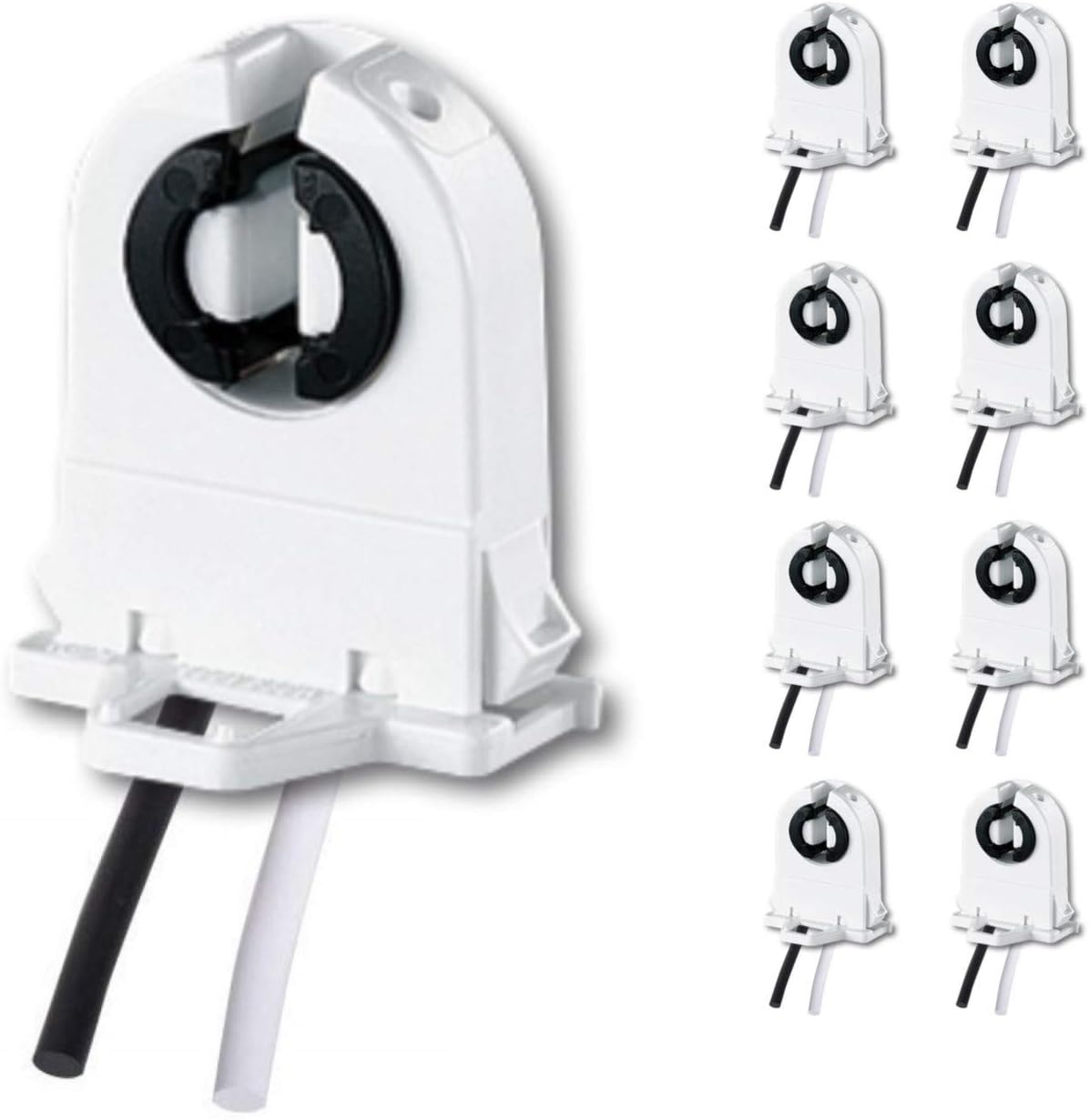 8 Pack - BJB UL Listed Non-Shunted T8 Lamp Holder Socket Tombstone with ...