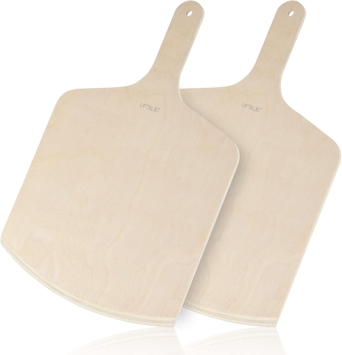 UPTRUST Pizza Peel, Premium Natural Wooden Pizza Peel 12 x 17 inch ...