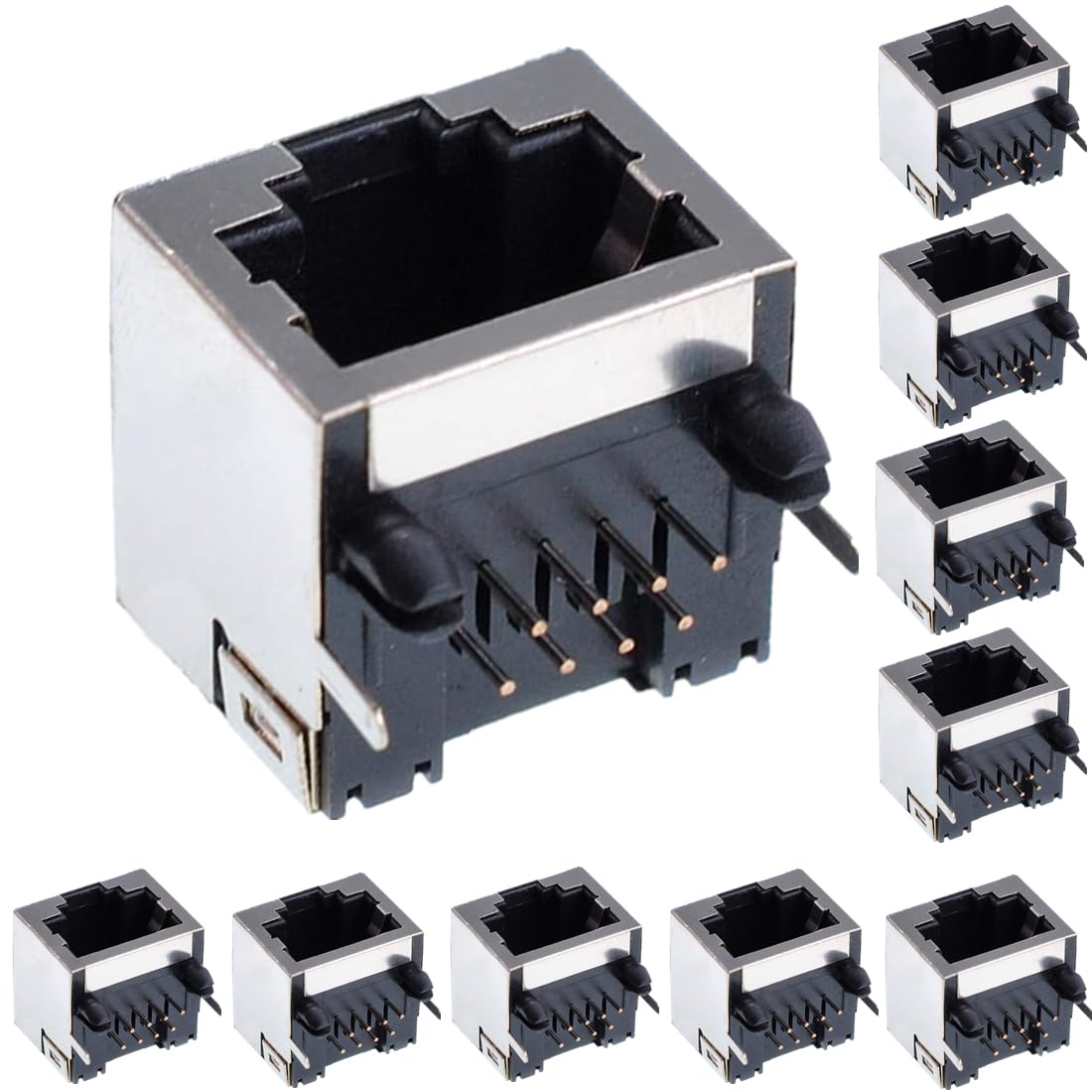 Amazon.com: Ganasome 10Pcs Shielded RJ45 Female 8P8C 90 Degree Angle ...