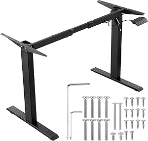 Amazon.com: VEVOR Desk Frame, Adjustable 70-117 cm Height and 95-158 cm ...