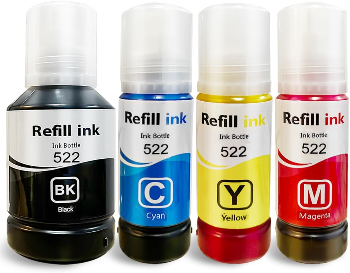 Amazon.com: Optlove 522 Ink Refill Bottles Replacement for Epson ...