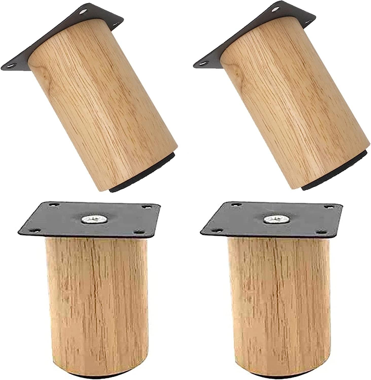 Amazon.com: Solid Wood Tapered Furniture Feet,Wooden Furniture Feet ...
