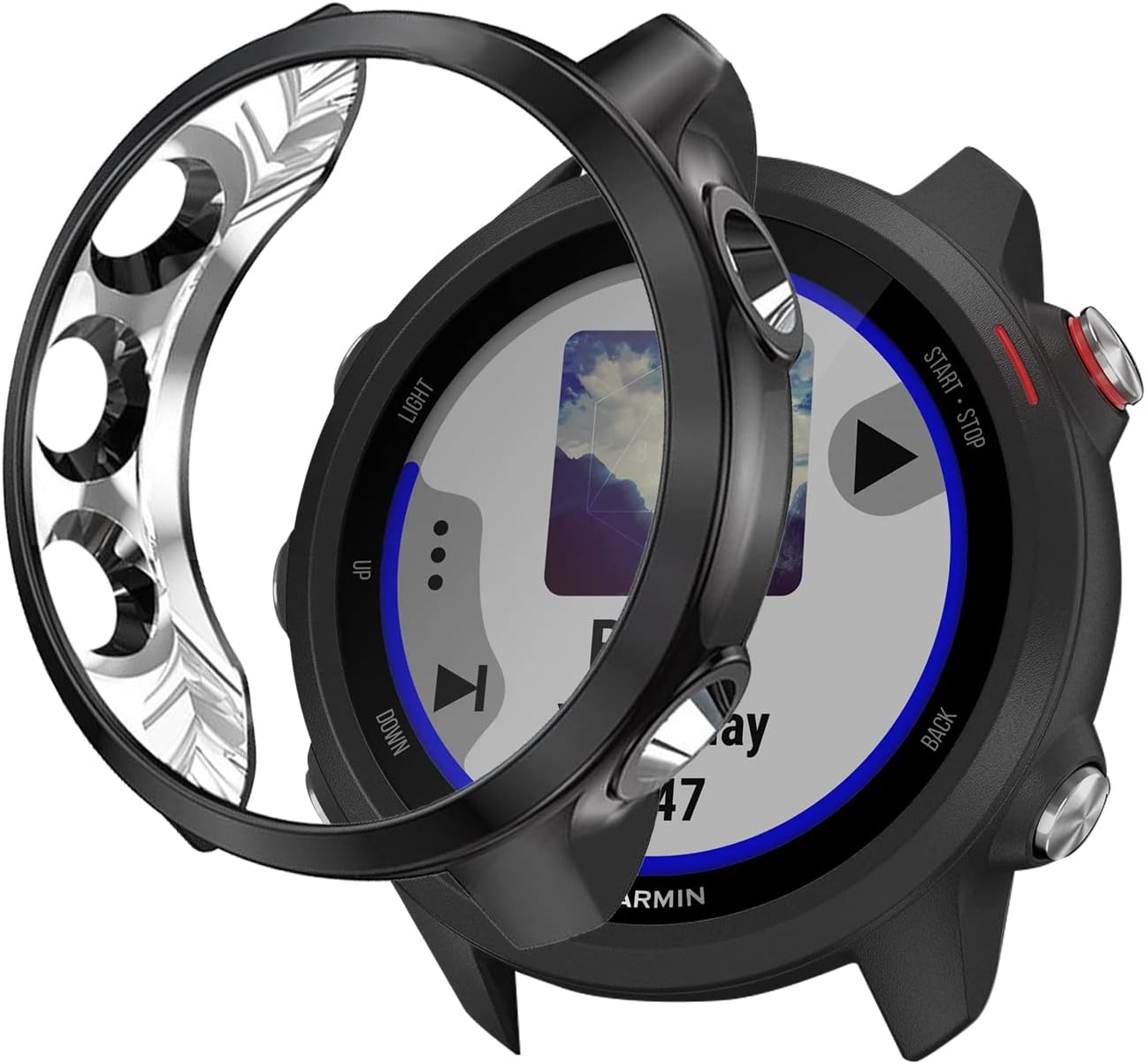 KONEE Coque Compatible avec Garmin Forerunner 245, [Anti-Rayures ...