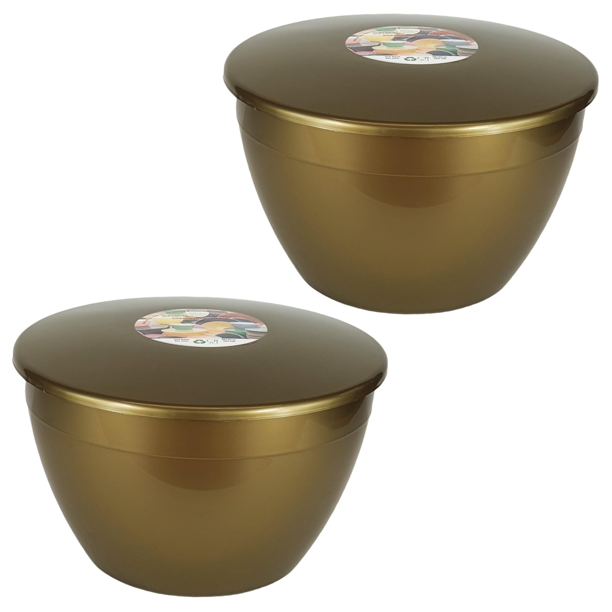 Amazon.com | 60 fl oz Pudding Mold and Lid Gold Colored Reusable Food ...