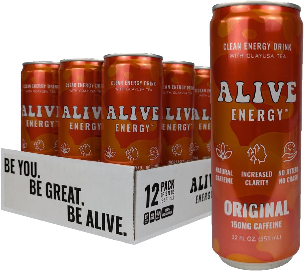 Amazon.com : Alive Energy ORIGINAL Guayusa Tea Clean Energy Drink with ...