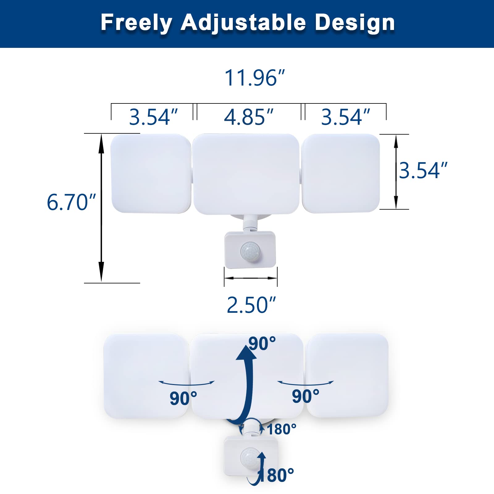 EMANER Outdoor Security Floodlight Waterproof, Remote Control, Motion ...