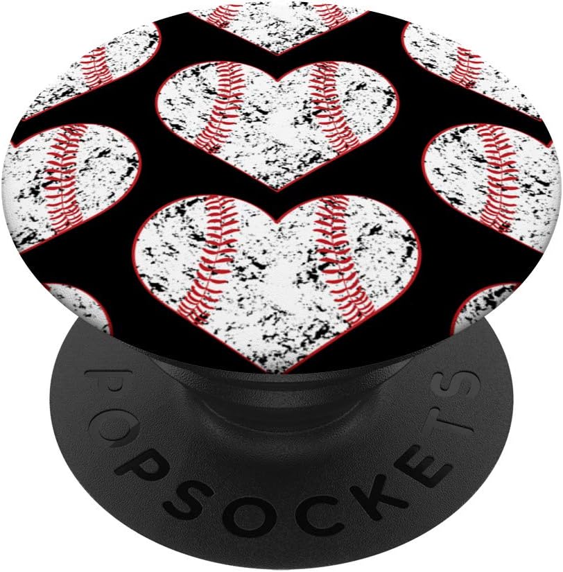 Amazon.com: Baseball Heart PopSocket Softball Mom Black Scatter ...