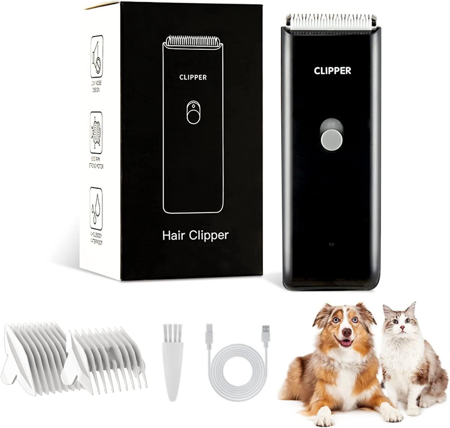 Professional Cat Grooming Clippers for Matted Hair, Low Noise Cat Dog ...