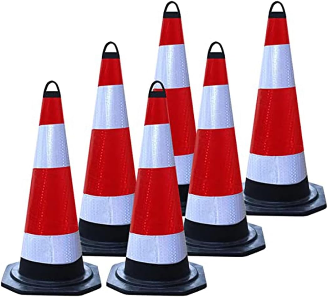 Amazon.com: EDCWDTYYEC Rubber Traffic Cones with Handle, Reflective ...