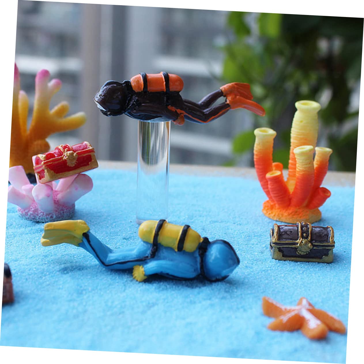 Snapklik.com : 4Pcs Resin Diver Statue For Fish Tank Decoration ...