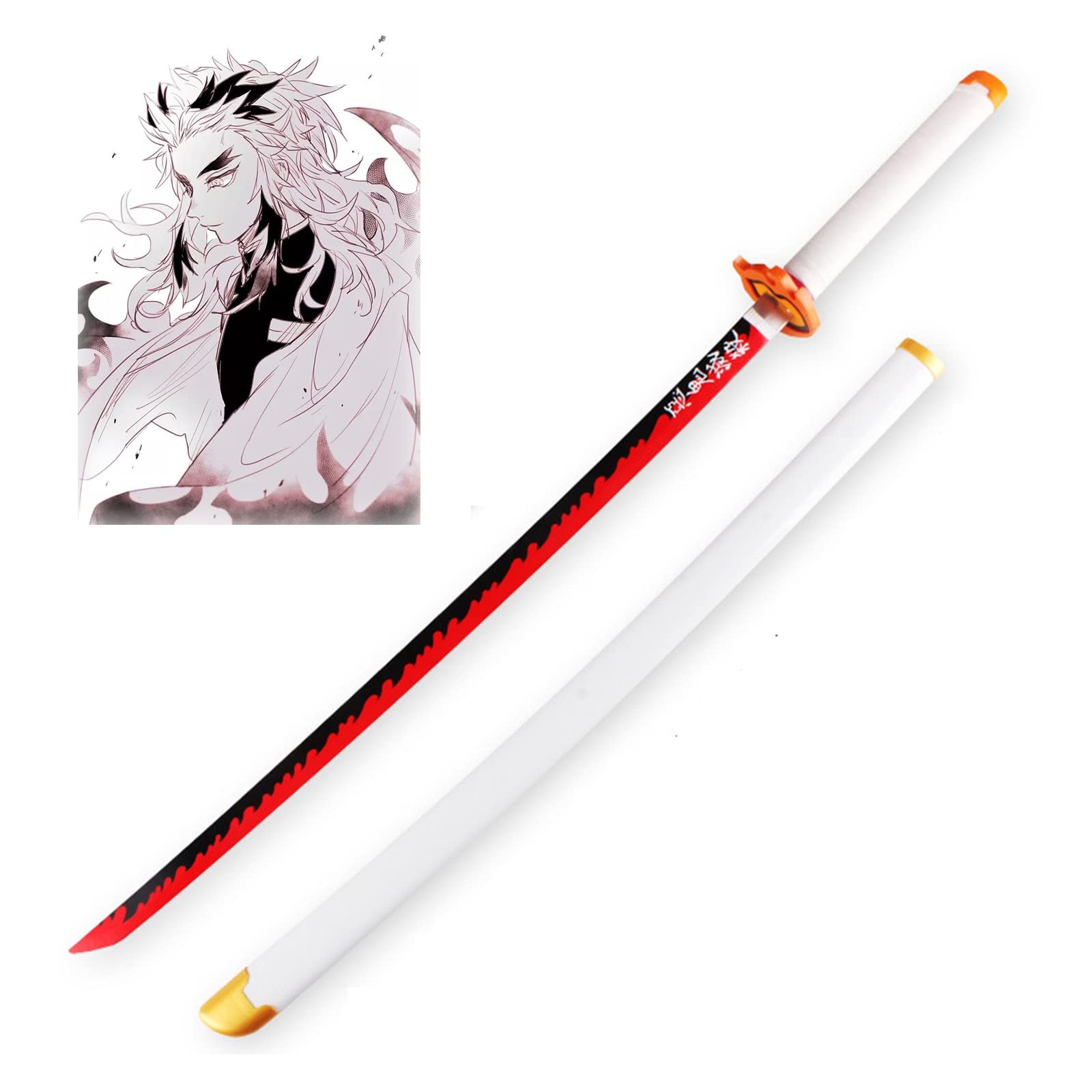 Buy SAKLHDOQ Demon Slayer Blade COS bamboo Wooden Samurai Kamado Prop ...