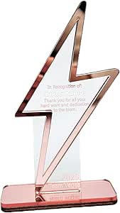 Amazon.com : Lightning bolt award, Corporate award trophy, Personalized ...