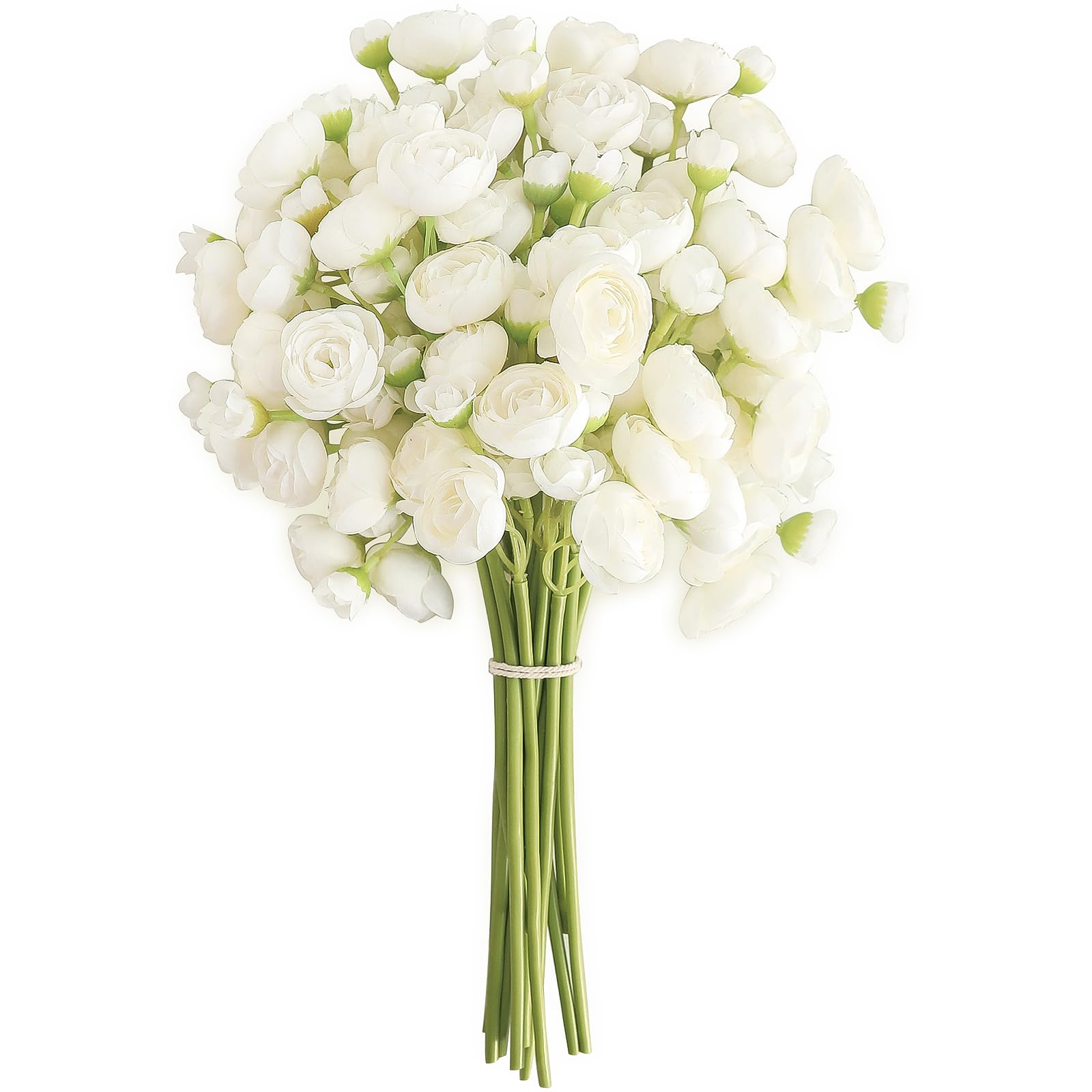 Amazon.com: Floroom Ranunculus Artificial Flowers 18 Pcs Ivory Faux ...