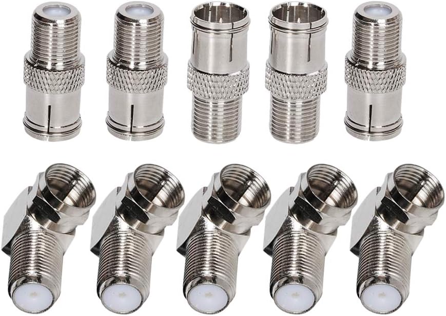 Amazon.com: SaferCCTV F-Type Right Angle Adapter-90°Female to Male ...