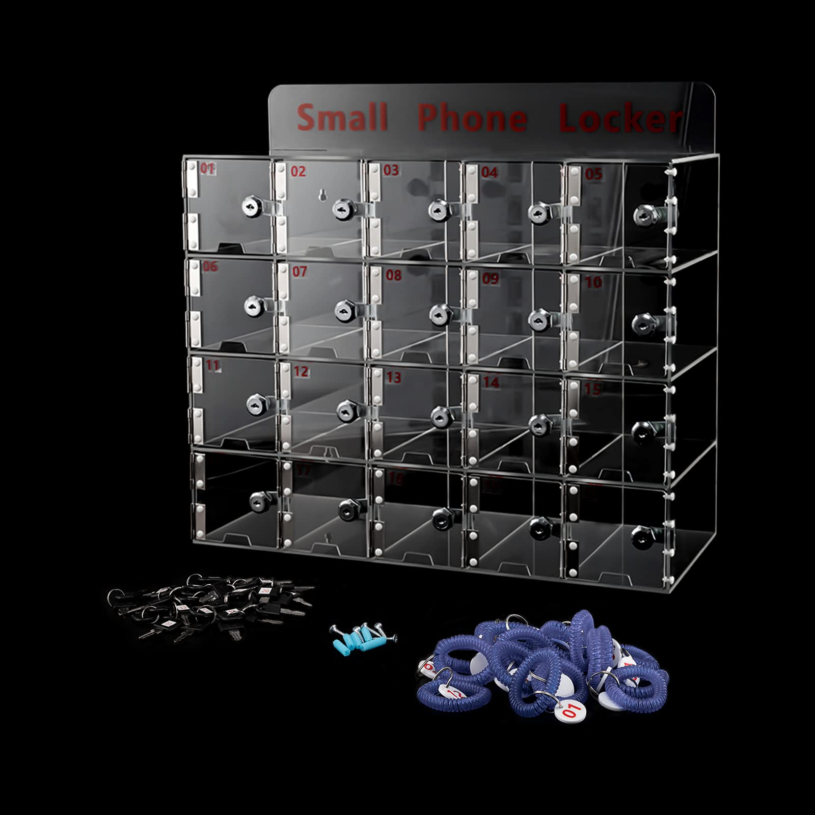 Amazon.com: TouSuaRSi Acrylic Cell Phones Storage Cabinet with Lock 20 ...