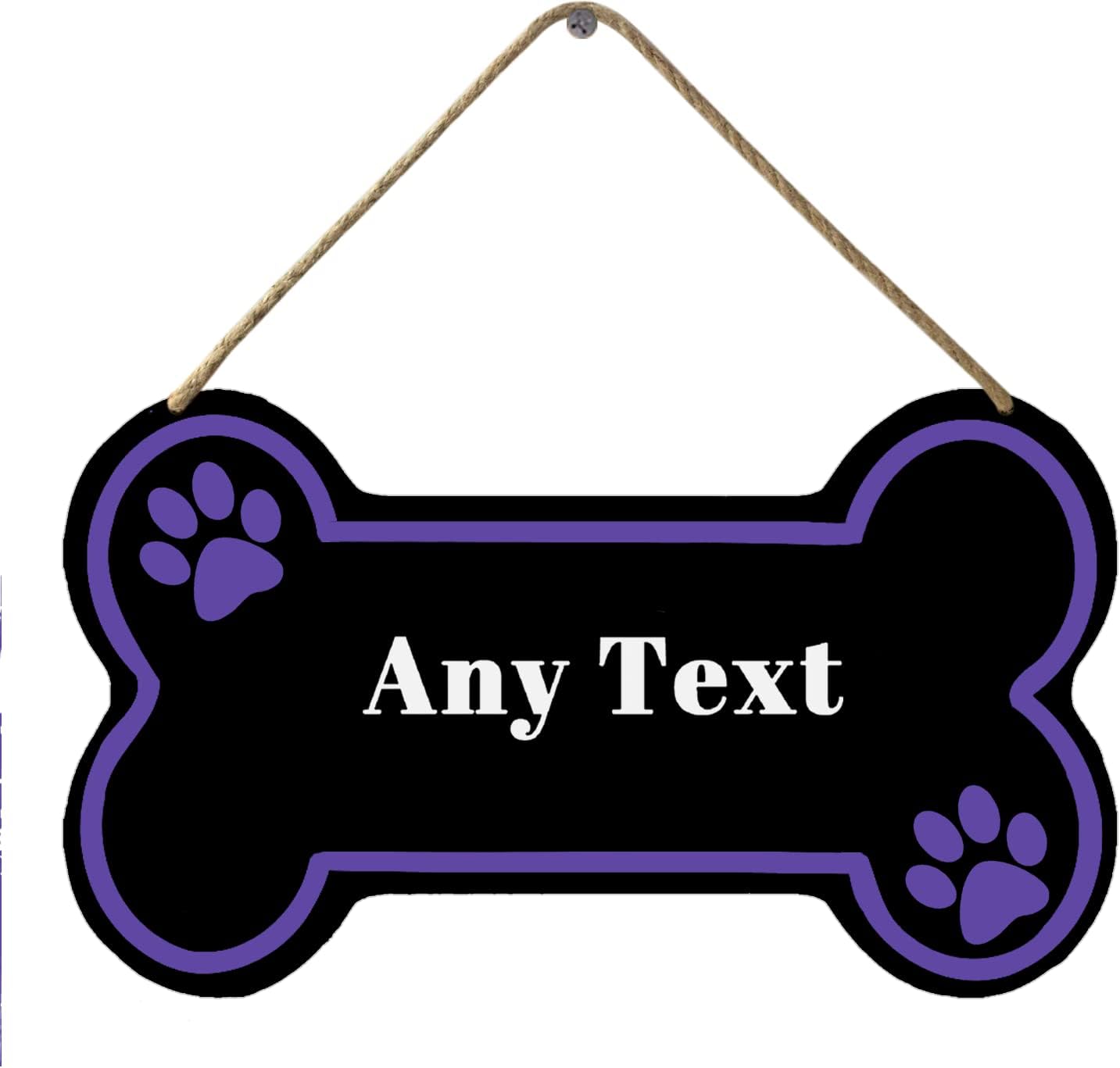 TYmall Cartel personalizado de perro negro con nombre de mascota forma ...