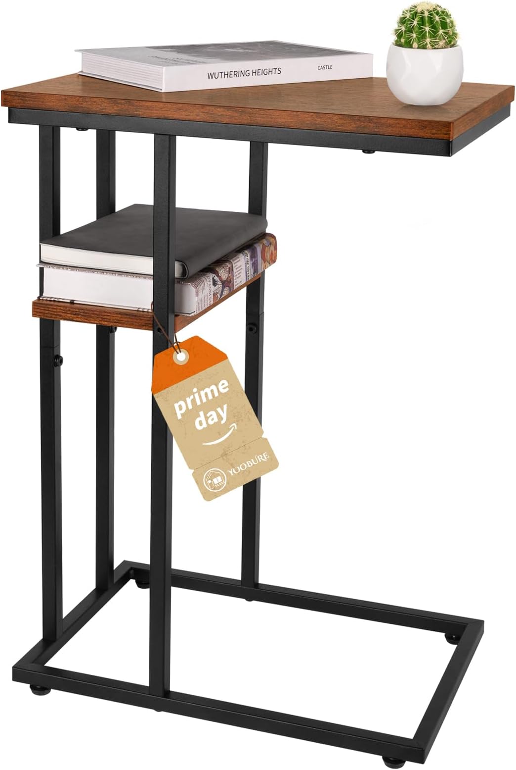 Amazon.com: Topeakmart C Shaped End Table Couch Table Slim Sofa Side ...