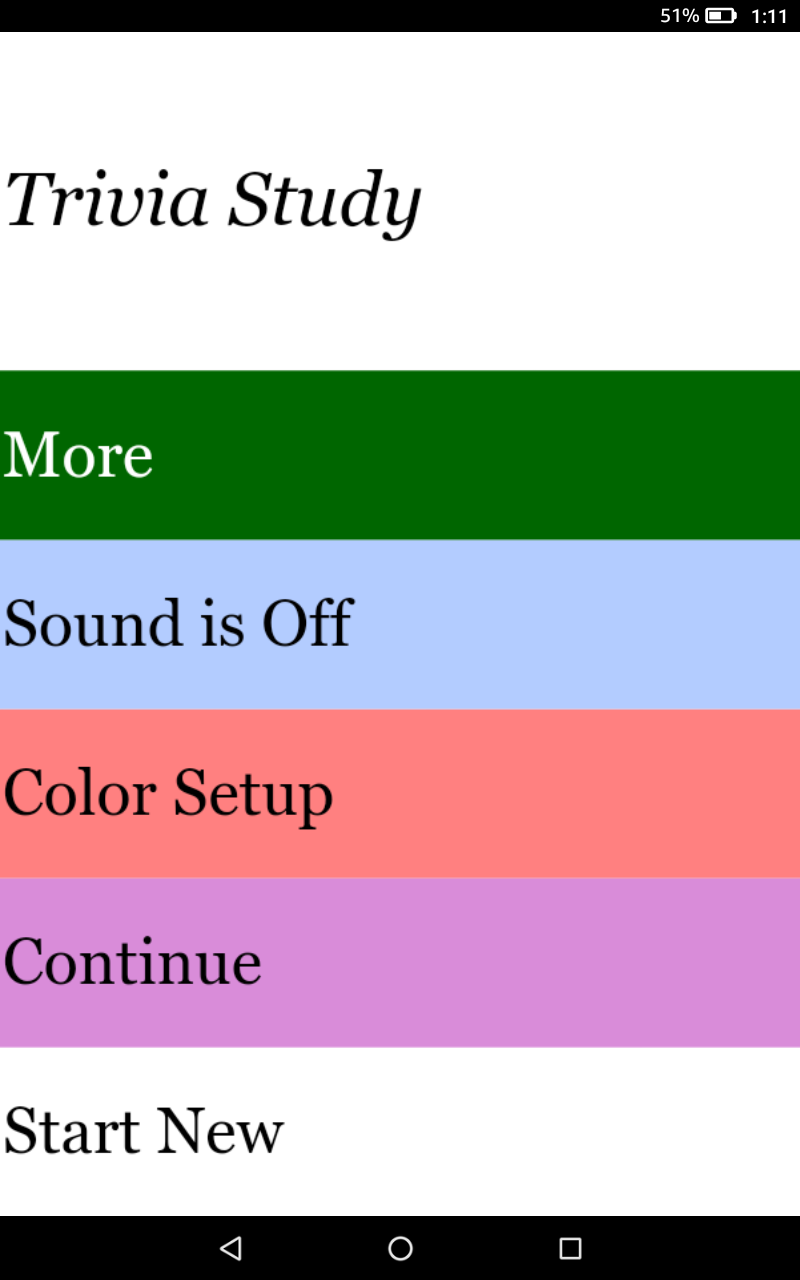 Trivia Study Free - App on Amazon Appstore