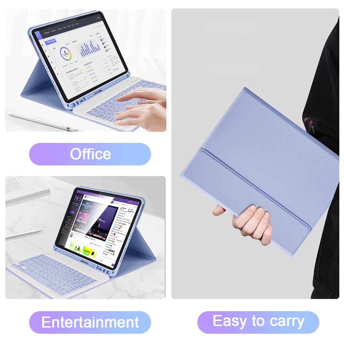 Detachable Keyboard LAMA Keyboard Case With Mouse For IPad 11th Gen ...