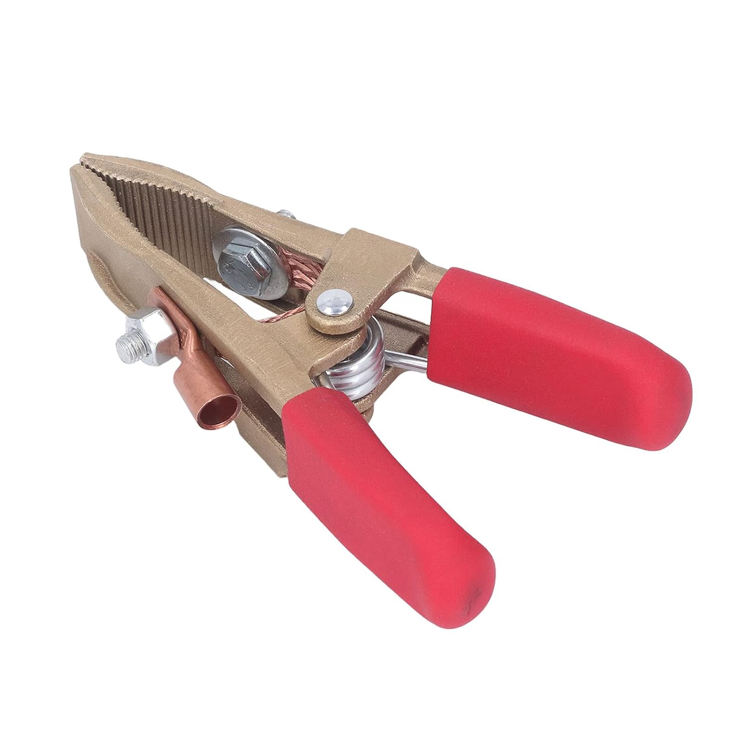 Grounding Work Clamp, Welding Ground Clamp Brass A Shape Earth Wire ...