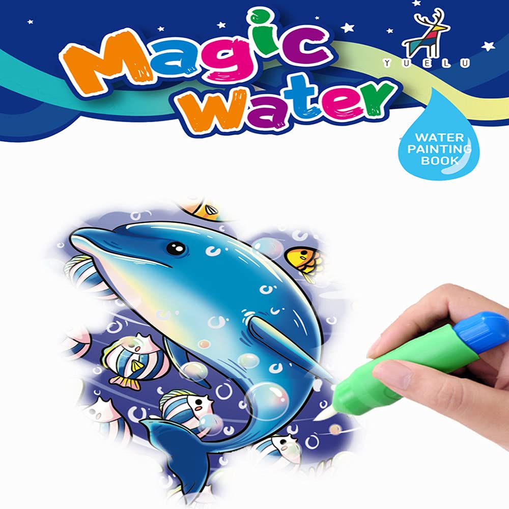 Buy WaterColoring Doodle Book, Reusable Water Doodle Coloring Books ...