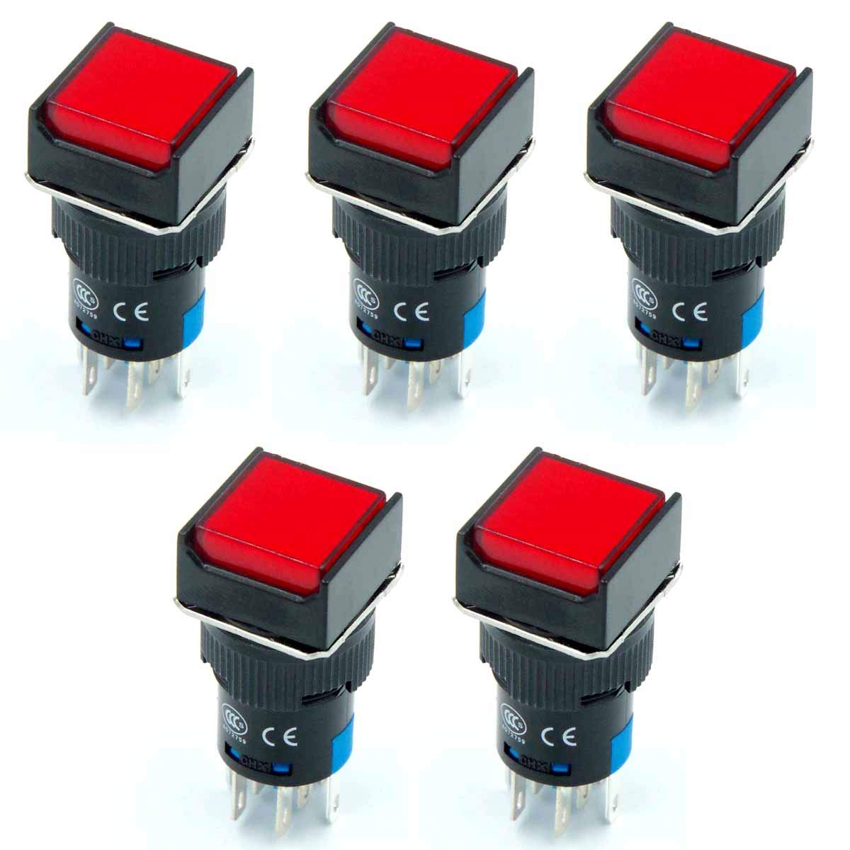 Buy From the very beginning 16mm 2NO 2NC Push Button Switch Momentary ...