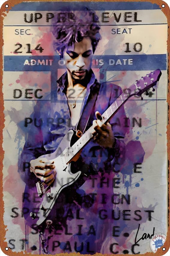 Amazon.com : PRINCE POP ART 1 Poster Tin Sign Wall Art Sign Vintage ...