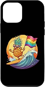 Amazon.com: iPhone 12 mini LGBT Surfing Pineapple LGBTQ Gay Pride Month ...