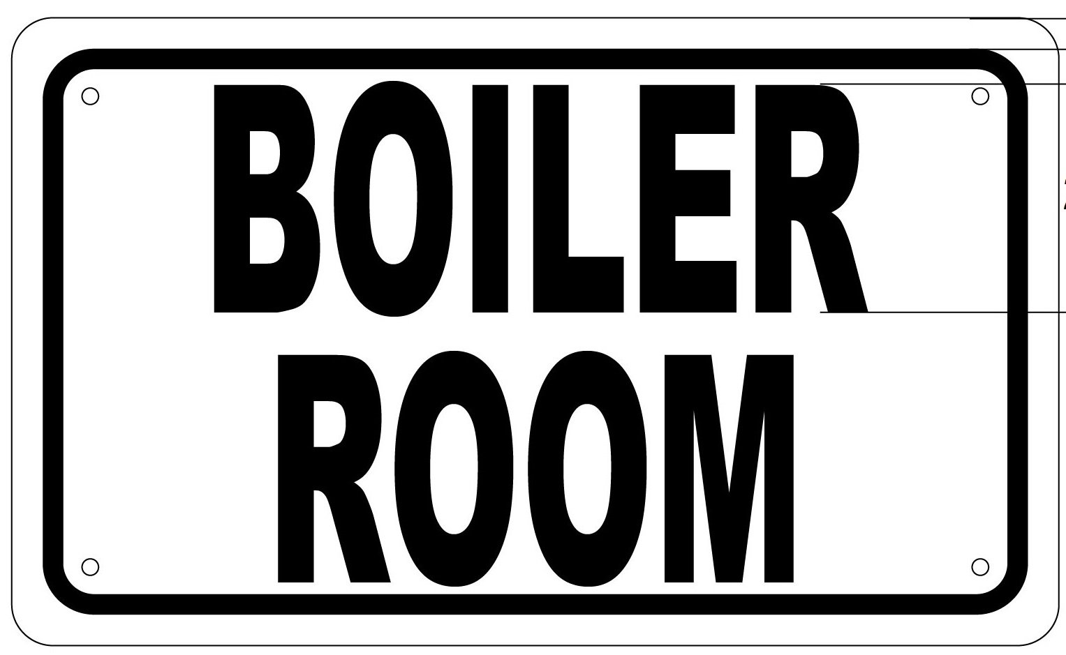 Boiler Room Sign (White 6x10 Aluminium Rust Free): Amazon.com ...