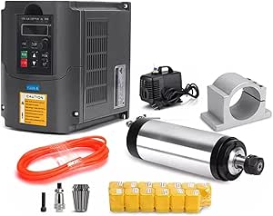 PETBON CNC Spindle Motor Kits 2.2KW Water Cooled Spindle Motor Kit CNC Milling Spindle 2.2KW+ 2 ...