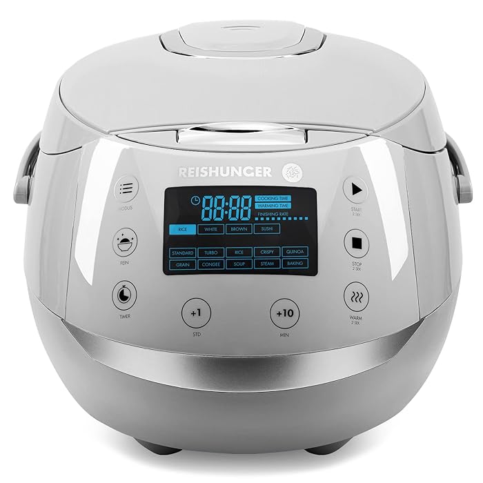 Buy Reishunger Digital Rice Cooker and Steamer in Grey with Keep Warm ...