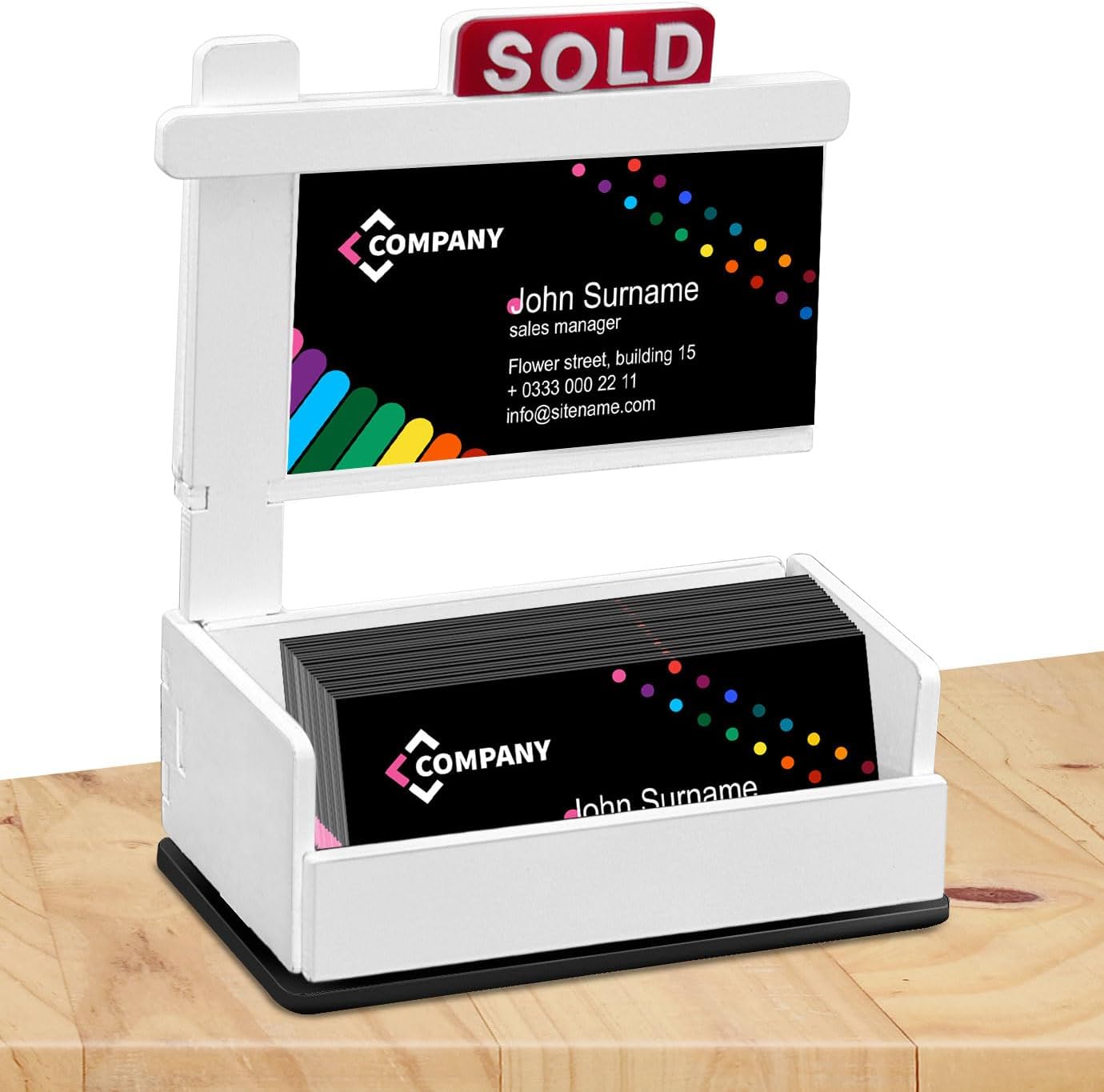 Amazon.com : Tophoniex Business Card Display Rack, Real Estate Business ...
