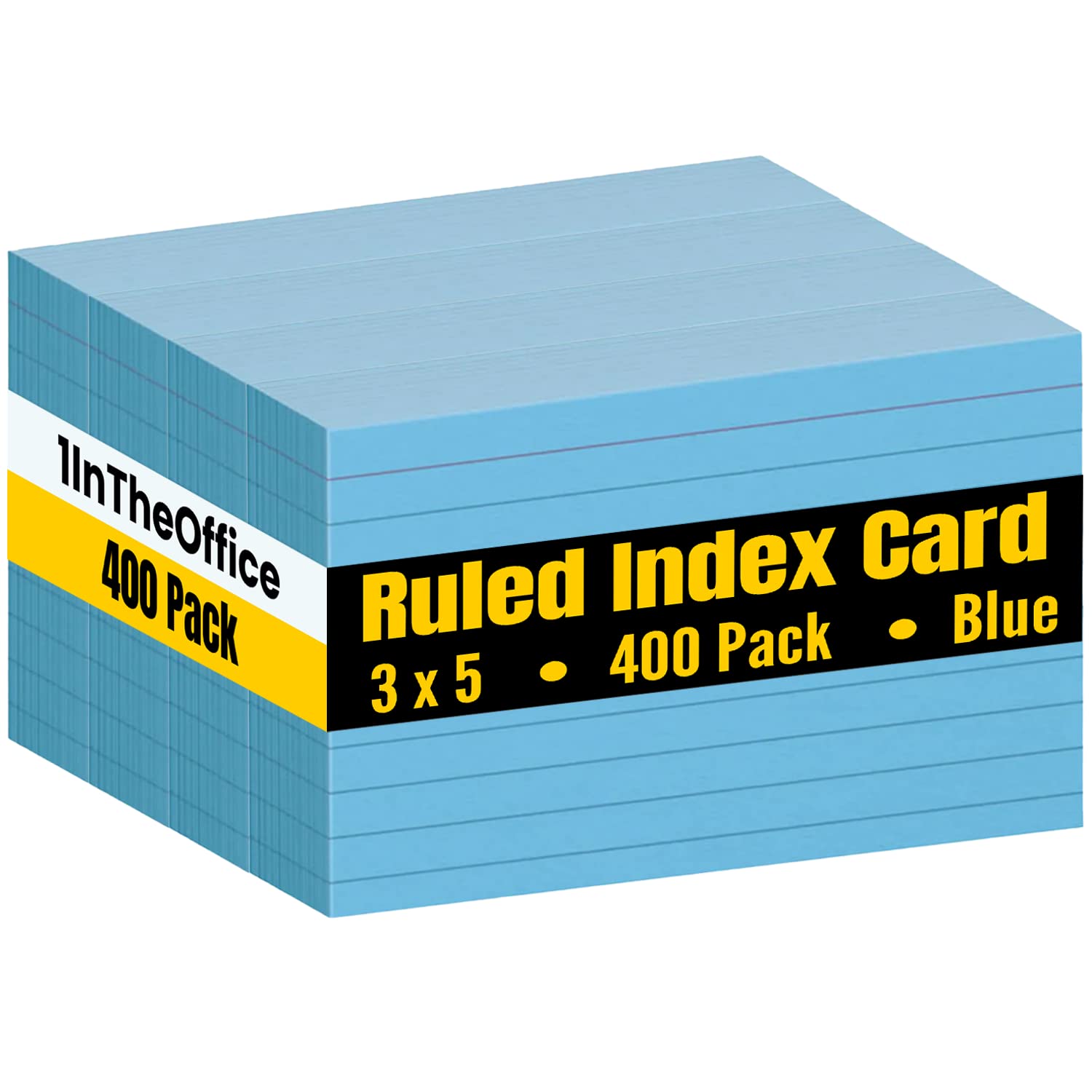 Snapklik.com : 1InTheOffice Blue Index Cards 3x5 Ruled