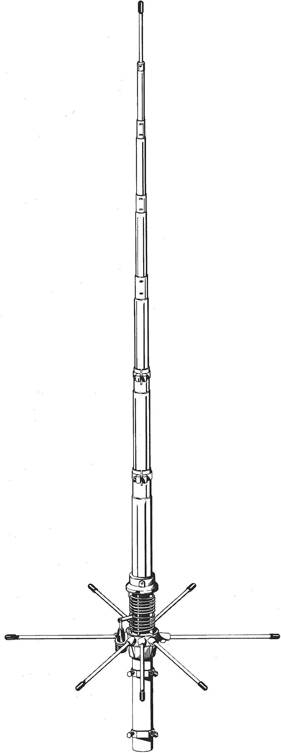 Sirio Antenna 827, Fixed CB Antenna 5/8、Ground Plane, Frequency 26.40 ...