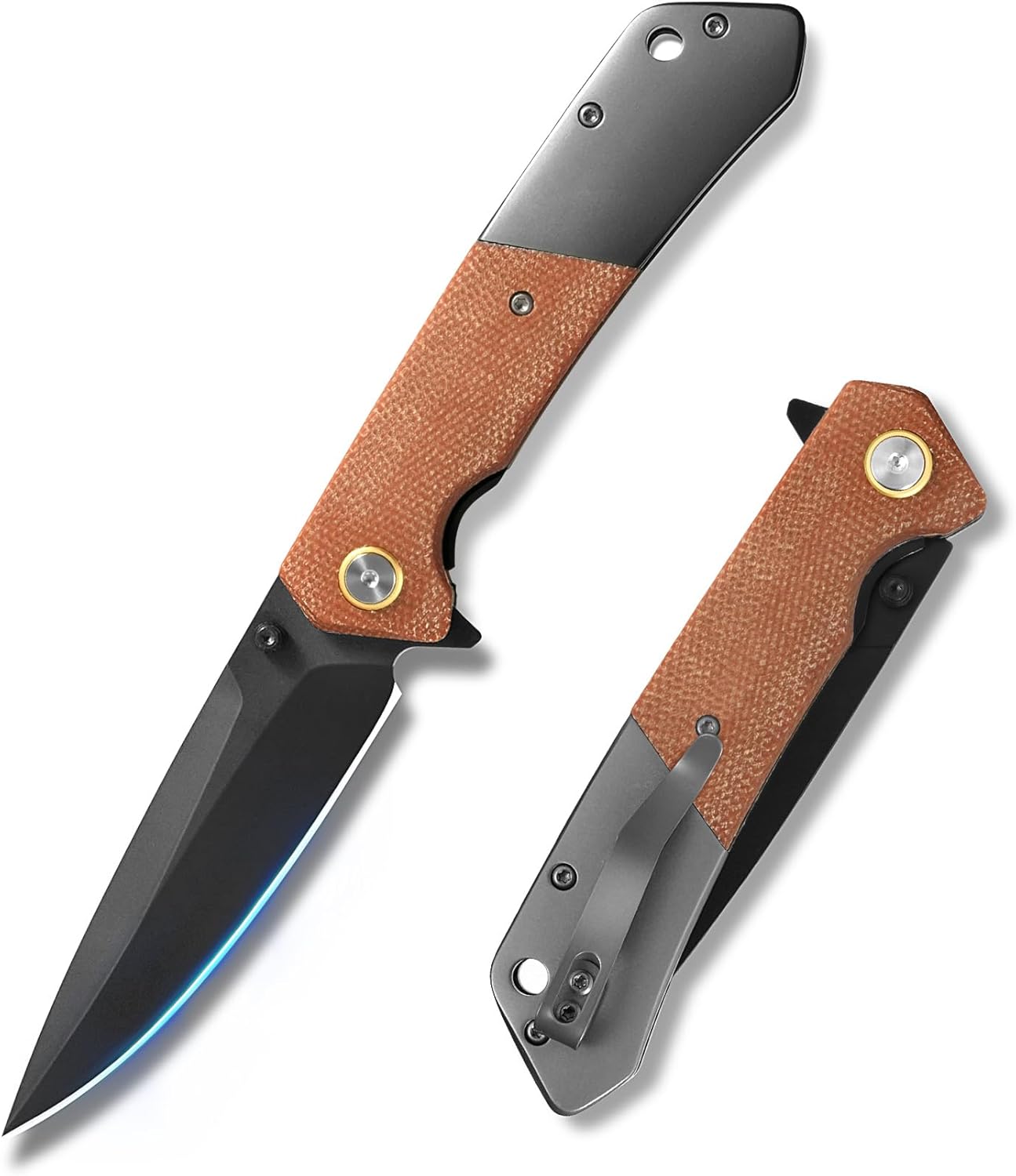 Amazon.com : pokedge Pocket Knife For Men, Folding Pocket Knife With 3. ...