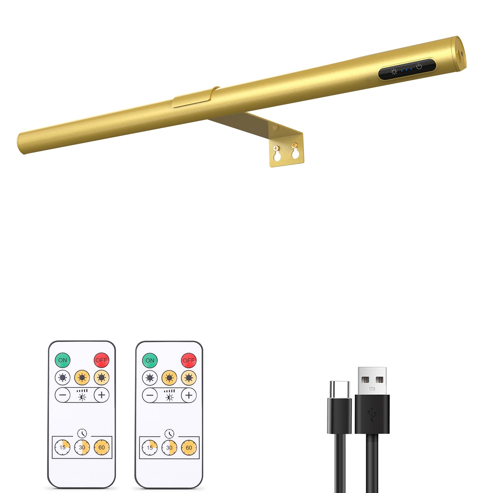 EAYOYAE 19.7inch Battery Operated Wireless Picture Light，Remote Control ...