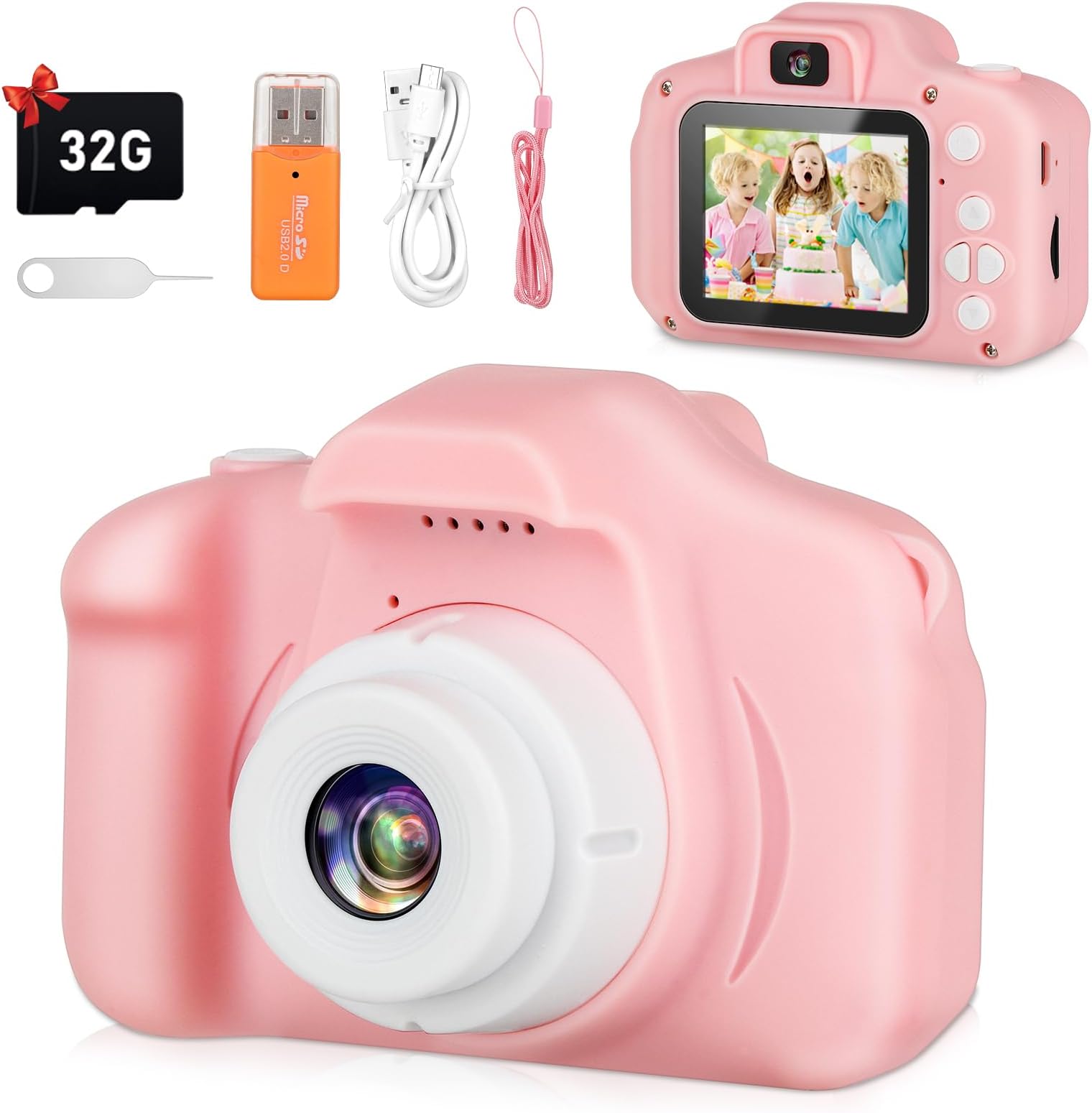 Amazon.com: Kids Camera Toddler Digital Camera Little Girls Toy Camera ...