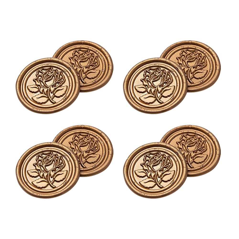 Amazon.com: 10 Pcs Rose Wax Seal Stickers Flower Envelope Wax Seals ...