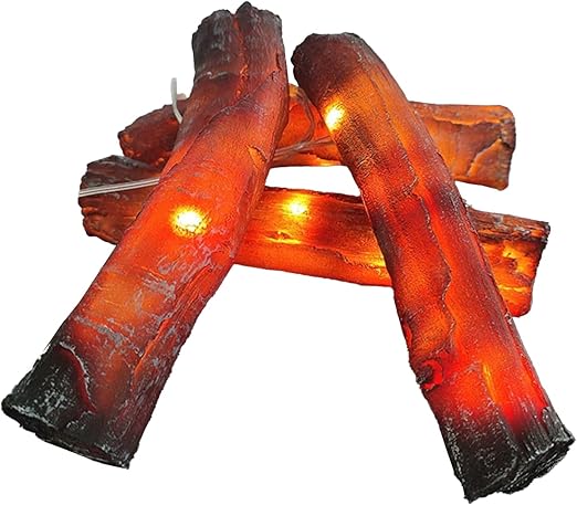 Amazon.com: Flameless Fireplace Log Light, Artificial Logs with ...
