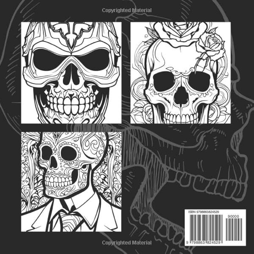 skull halloween coloring pages