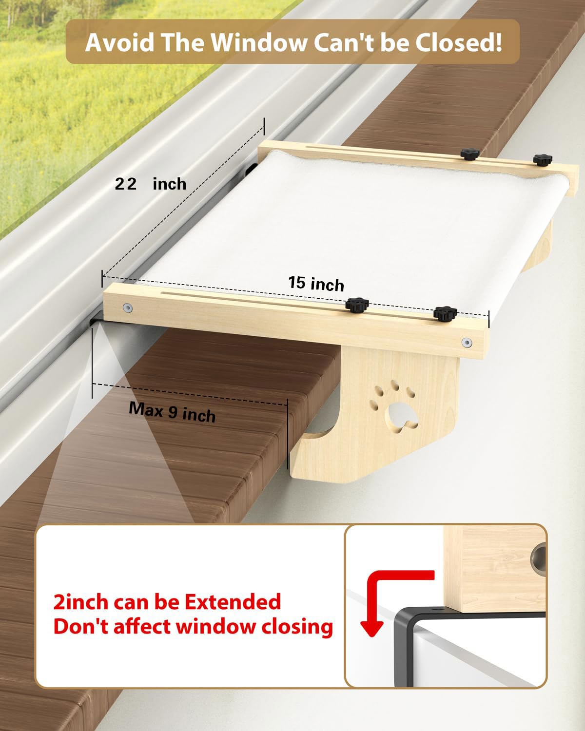 Snapklik.com : Wusdayer Cat Window Perch,Cat Window Hammock For Indoor ...