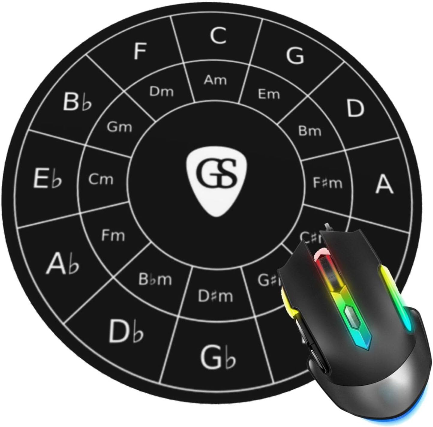 Amazon.com: 31.5x11.8 in Music Theory Cheat Sheet RGB led Mousepad ...