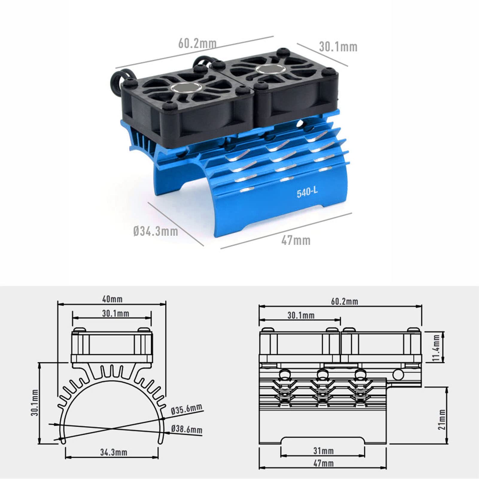 Rc Motor Fan Rc Cooling Fans ,Motor Heatsink,Twin Motor Cooling Fans W ...