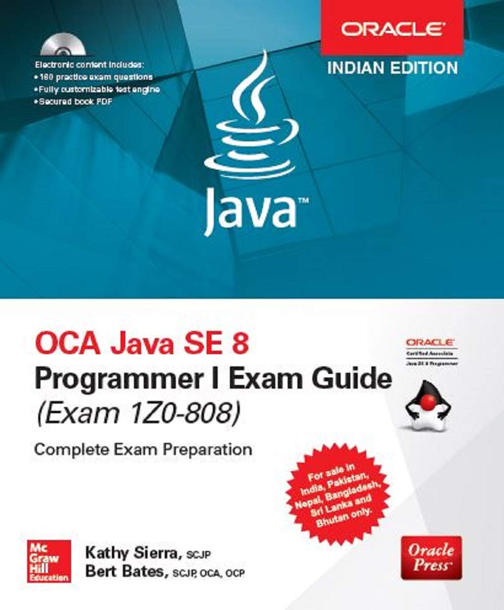 Buy OCA JAVA SE 8 PROGRAMMER 1 EXAM GD.W/CD ROM Book Online at Low ...