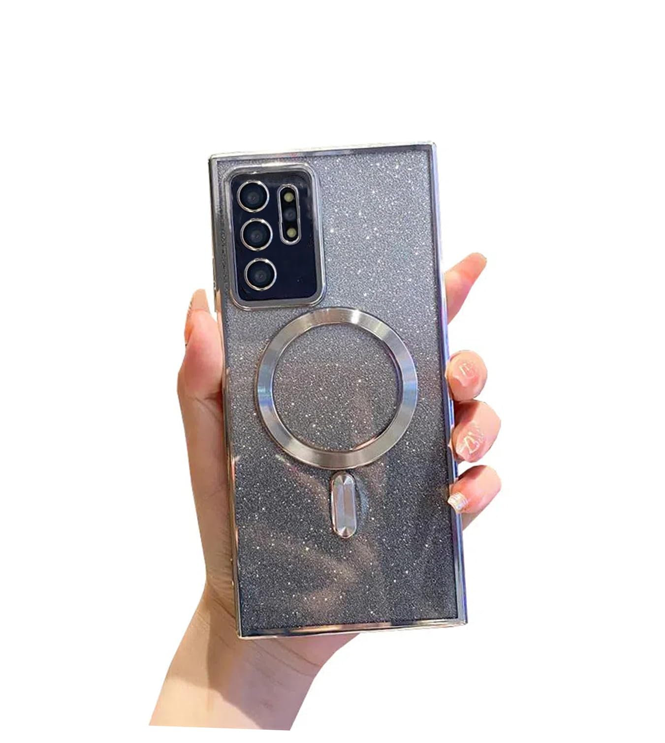 Galaxy Note 10 Plus Case Magnetic Glitter Support Magsafe Charger ...