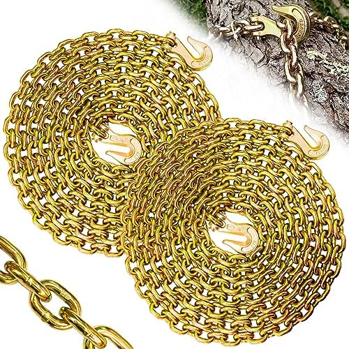 Amazon.com: SENKEYFE 1/4" Tow Chain|G80 Log Chain with G70 Clevis Grab ...